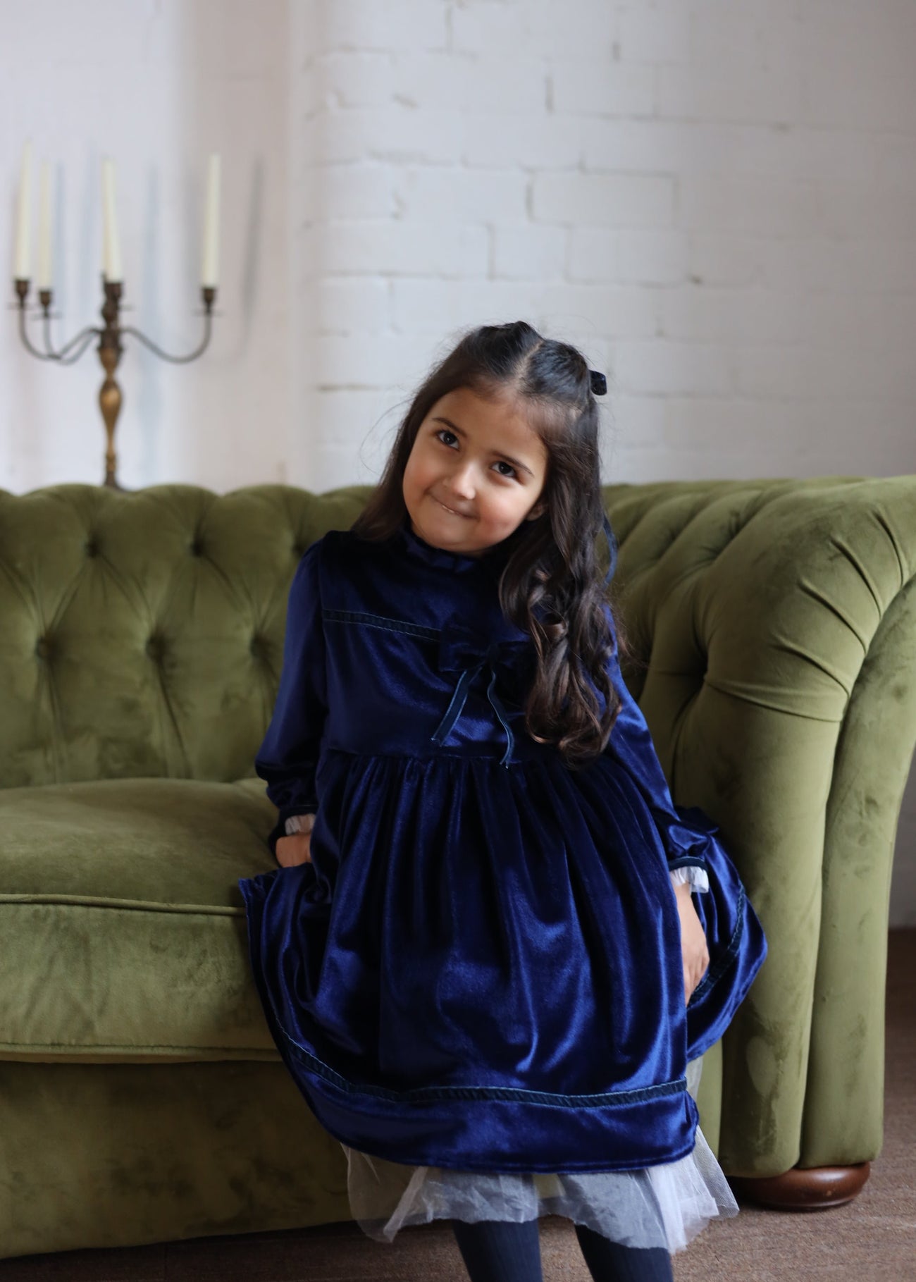 Girls Velvet Party Dress